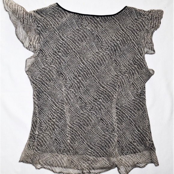 Robbie Bee | Tops | Robbie Bee Silk Abstract Animal Print Blouse Top ...